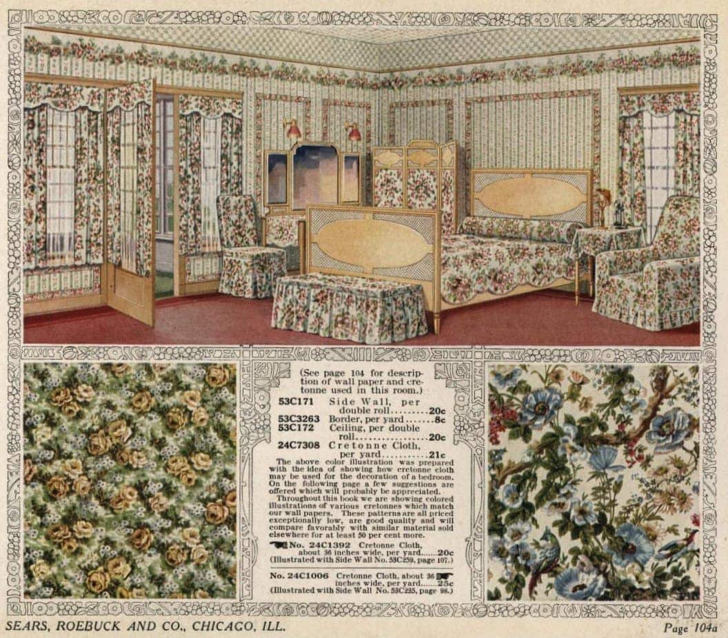 Vintage home wall decor from the 1910s, with 40 different room examples ...