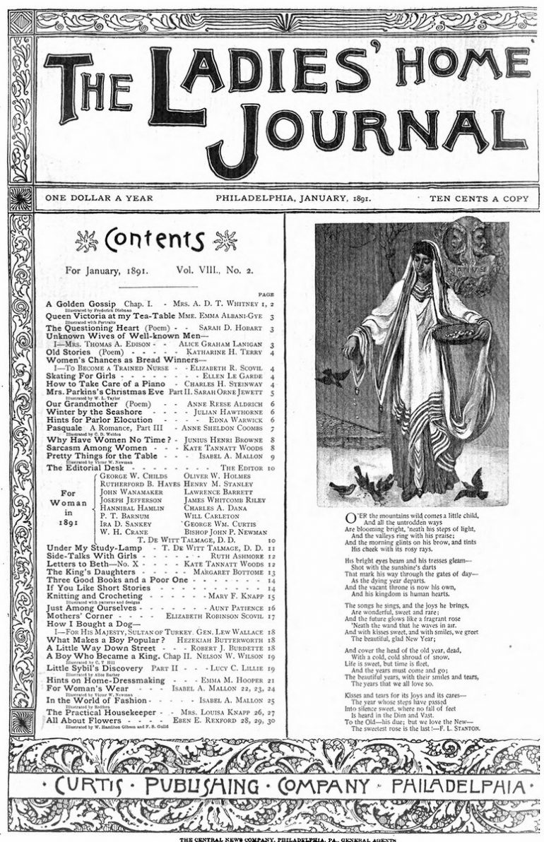 Antique Ladies' Home Journal magazine covers & subjects from the ...