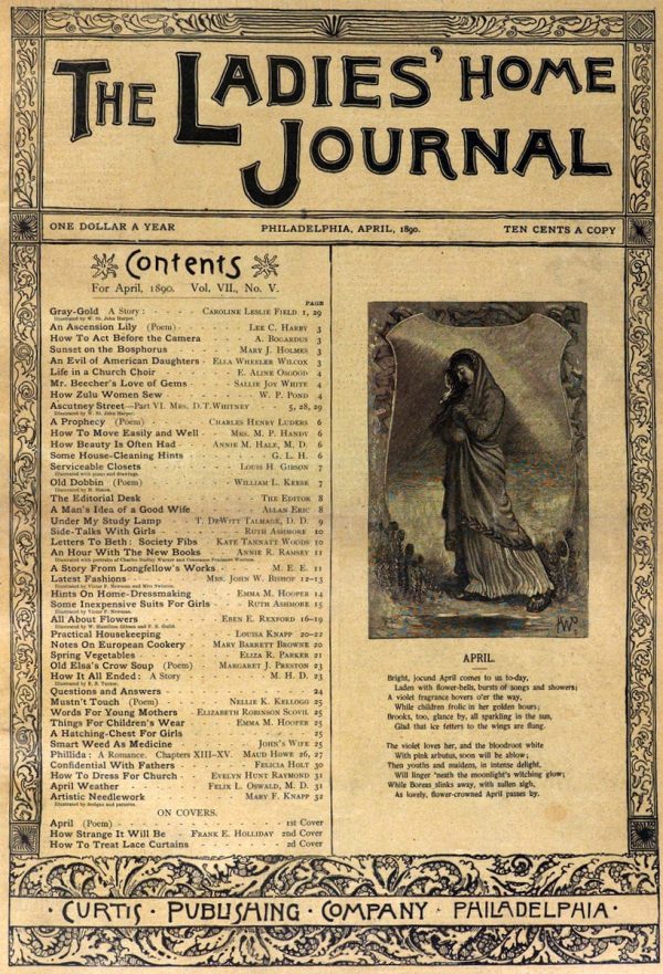 Antique Ladies' Home Journal magazine covers & subjects from the ...