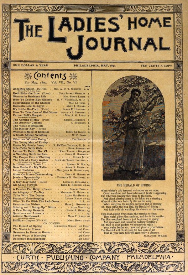 Antique Ladies' Home Journal magazine covers & subjects from the ...