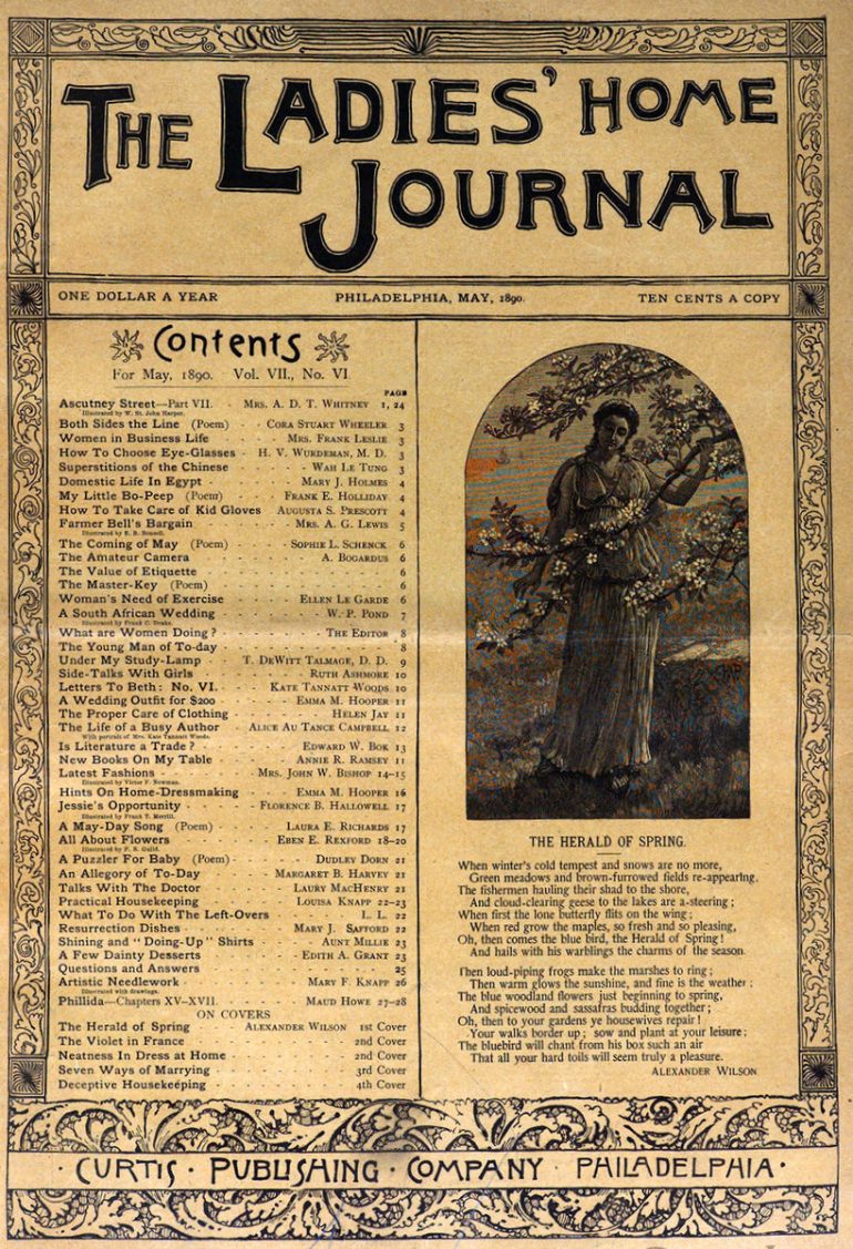 Antique Ladies' Home Journal magazine covers & subjects from the ...