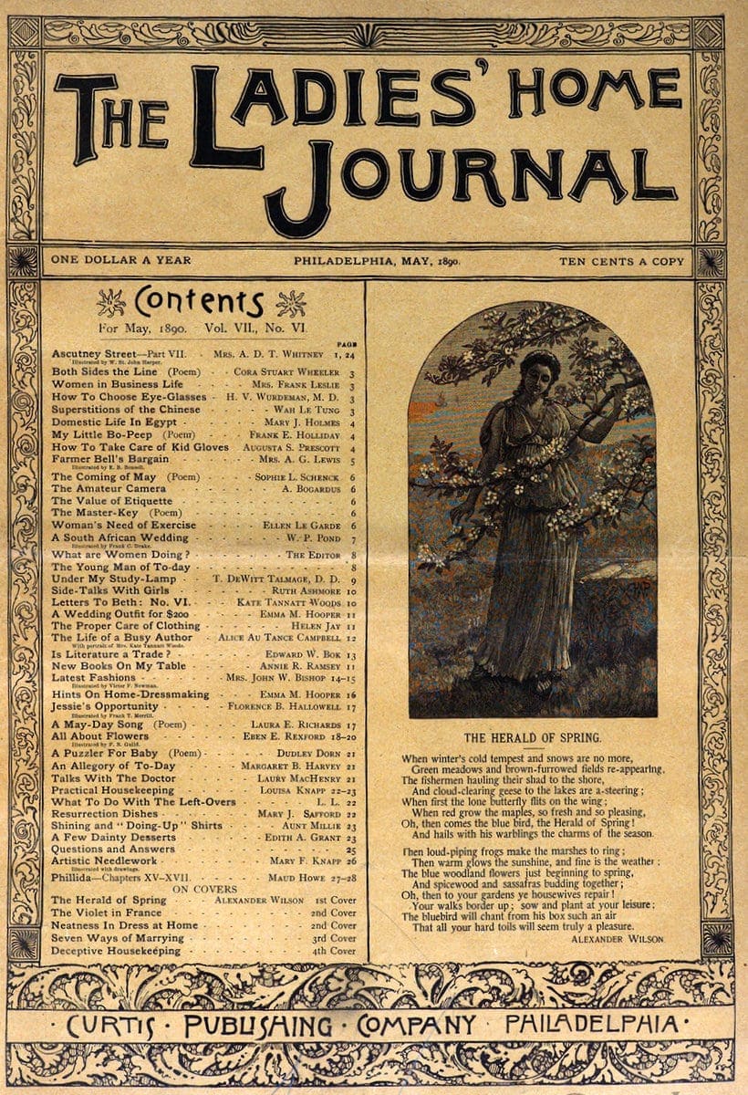 Antique Ladies' Home Journal magazine covers & subjects from the ...