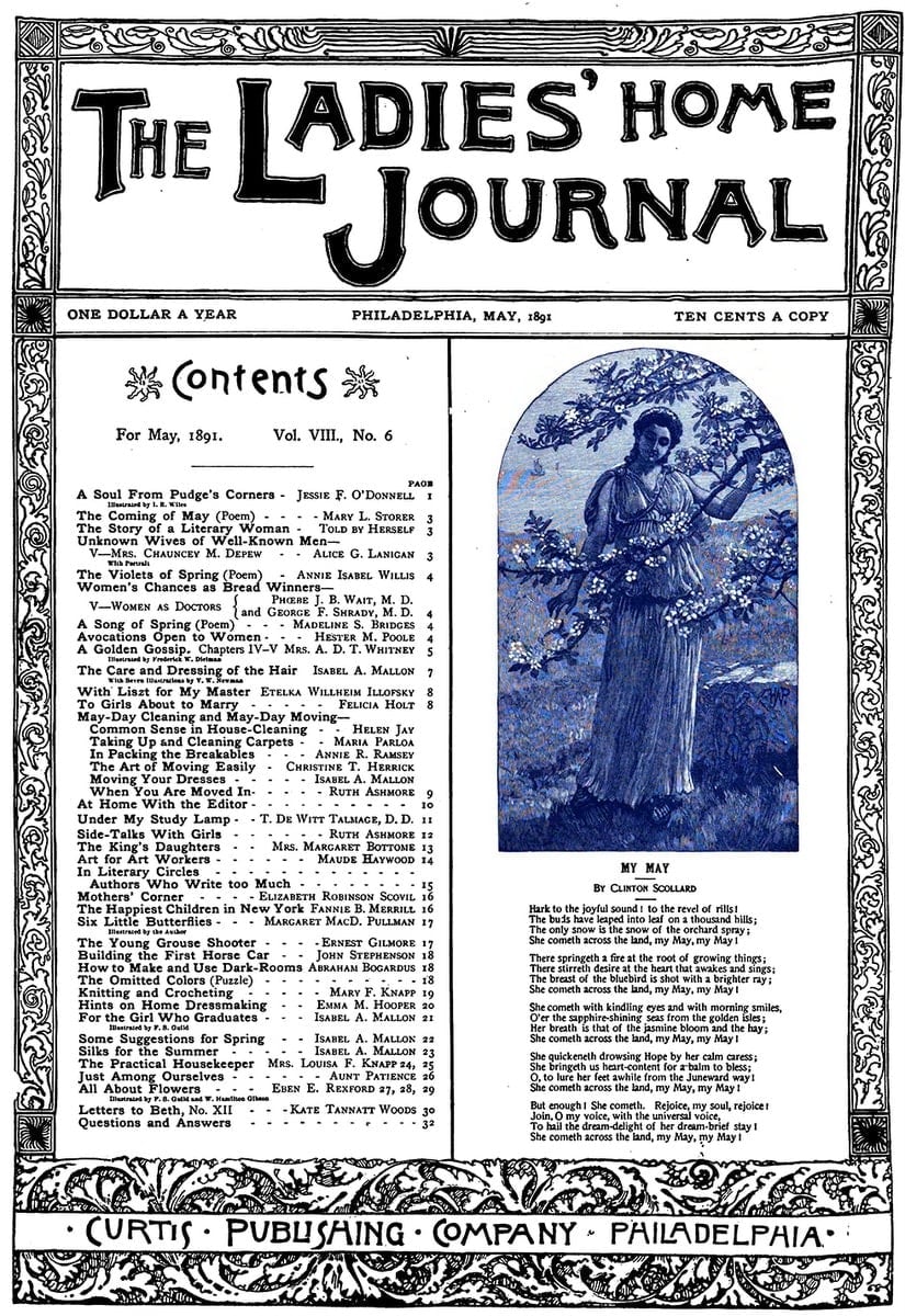 Antique Ladies' Home Journal magazine covers & subjects from the ...