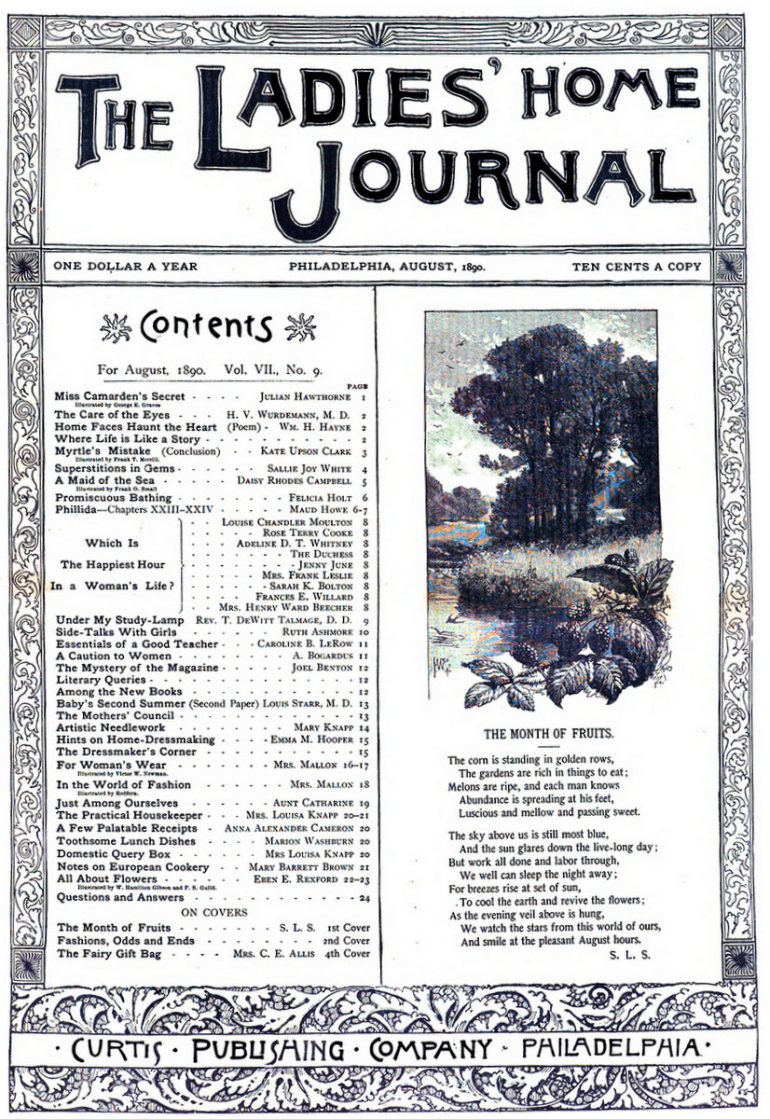 Antique Ladies' Home Journal magazine covers & subjects from the ...