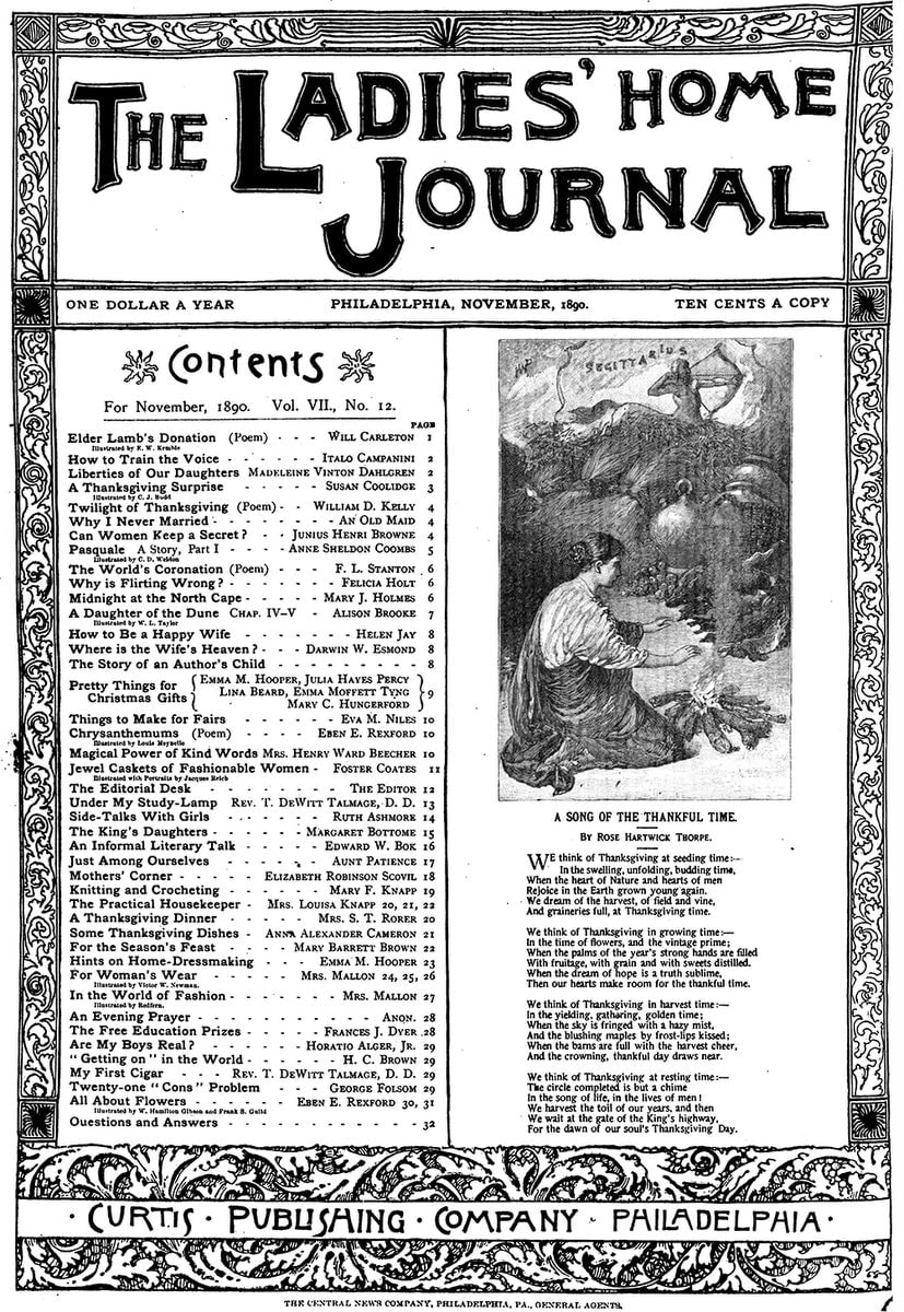 Antique Ladies' Home Journal magazine covers & subjects from the ...