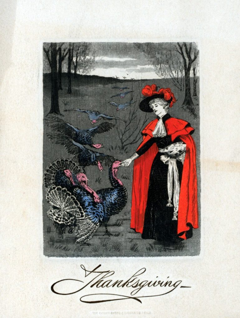 What a vintage Thanksgiving menu looked like before canned cranberry ...