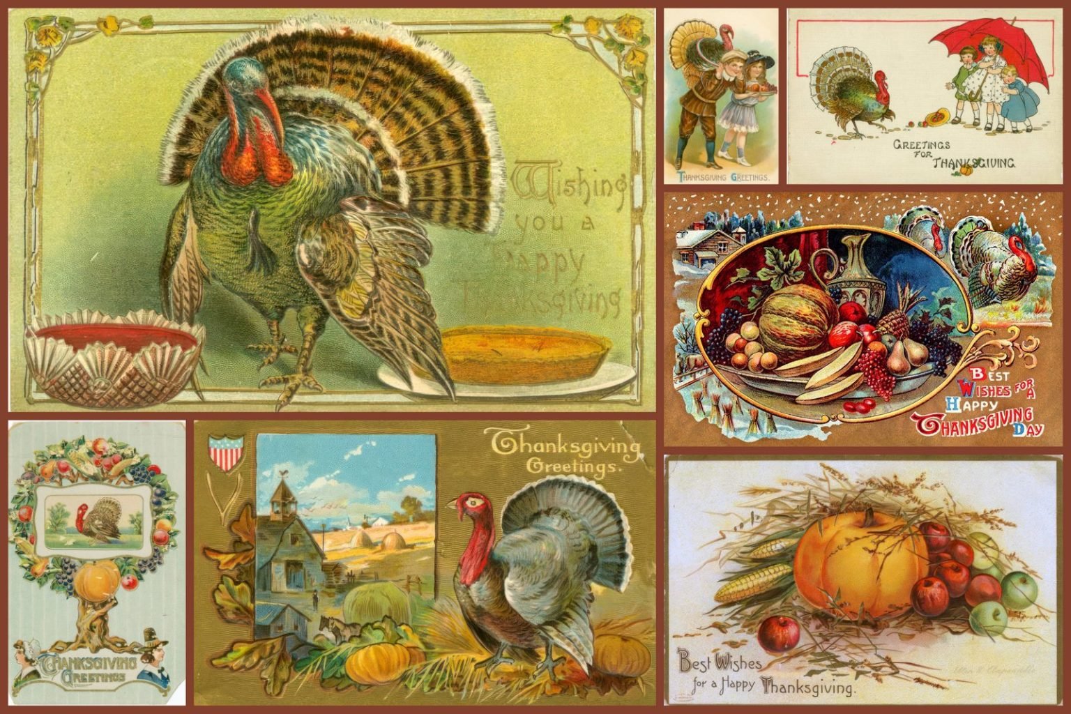 See 40 antique Thanksgiving postcards people sent back in the early ...