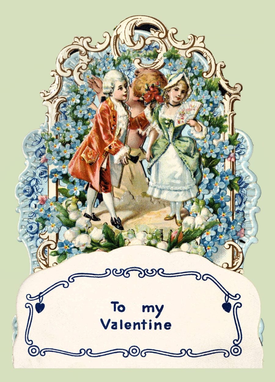 10 elegant Victorian Valentine’s cards - embossed, embellished ...