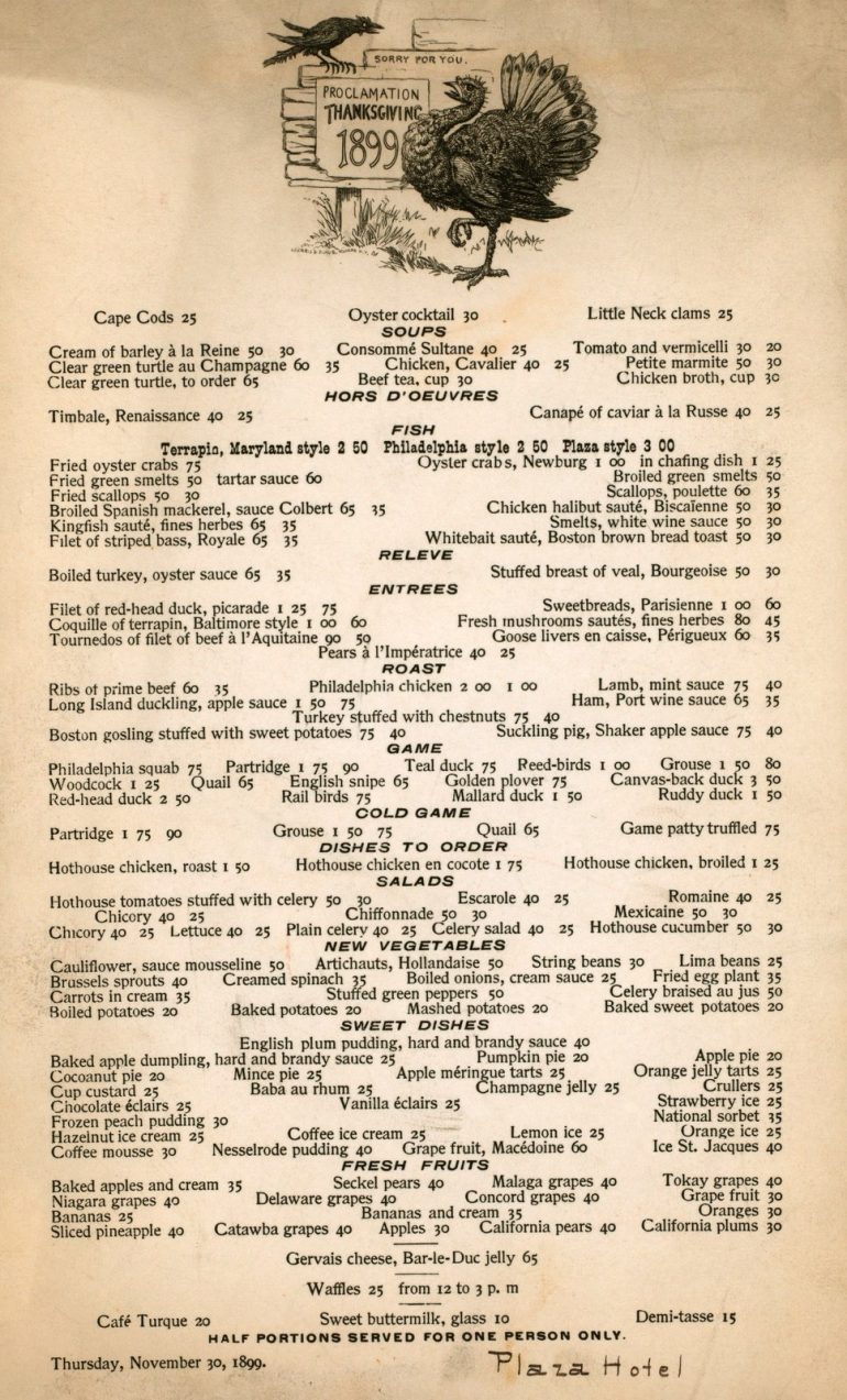 What did people have for Thanksgiving dinner years ago? Take a look ...