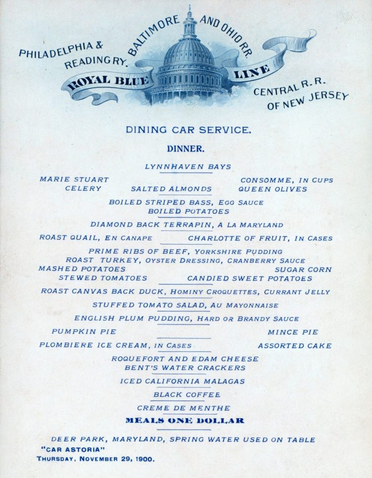What a vintage Thanksgiving menu looked like before canned cranberry ...