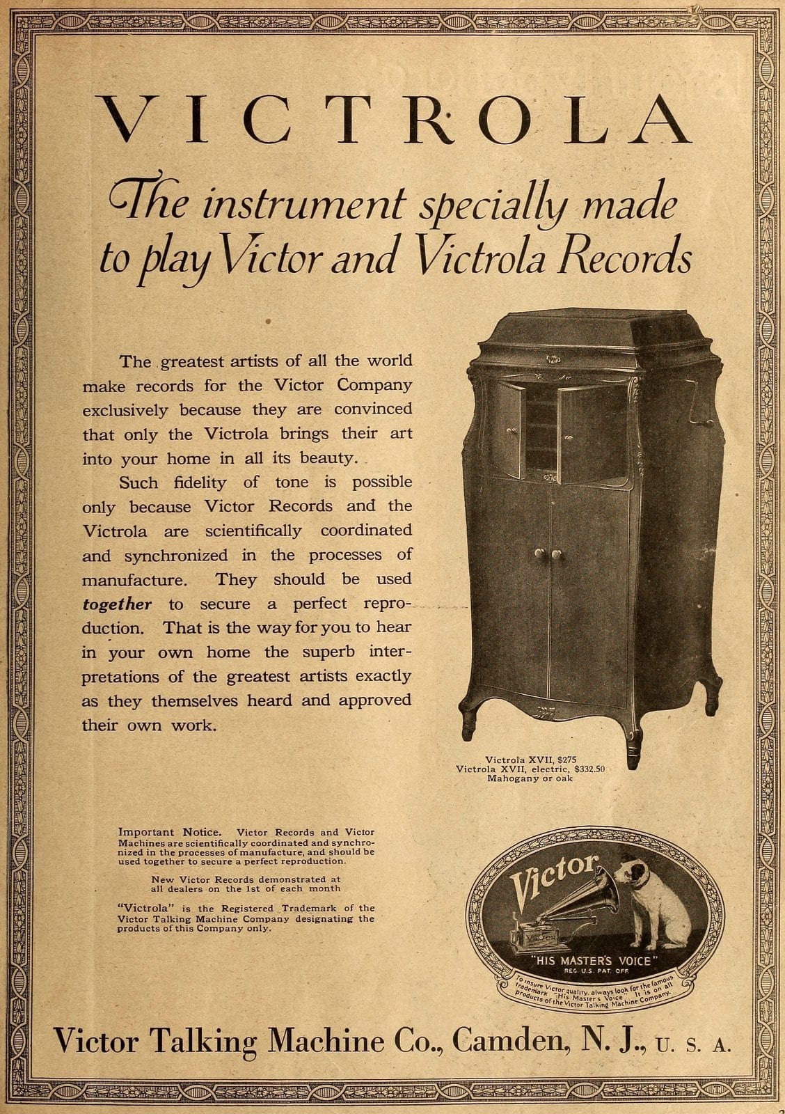 V is for Victrola record players: The history of the famous gramophones ...
