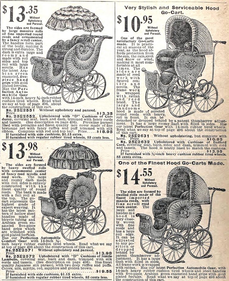See how different antique baby carriages & old-fashioned strollers used ...