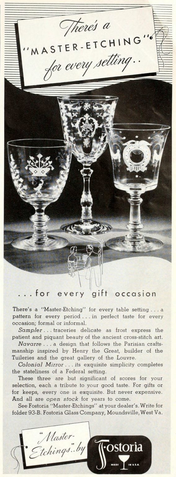 Vintage Fostoria glass: 100+ gorgeous patterns, colors & styles of the ...