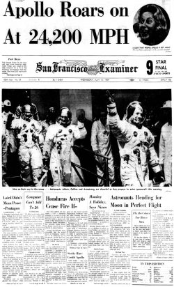 To the moon! 20 newspaper headlines from the Apollo 11 launch on July ...