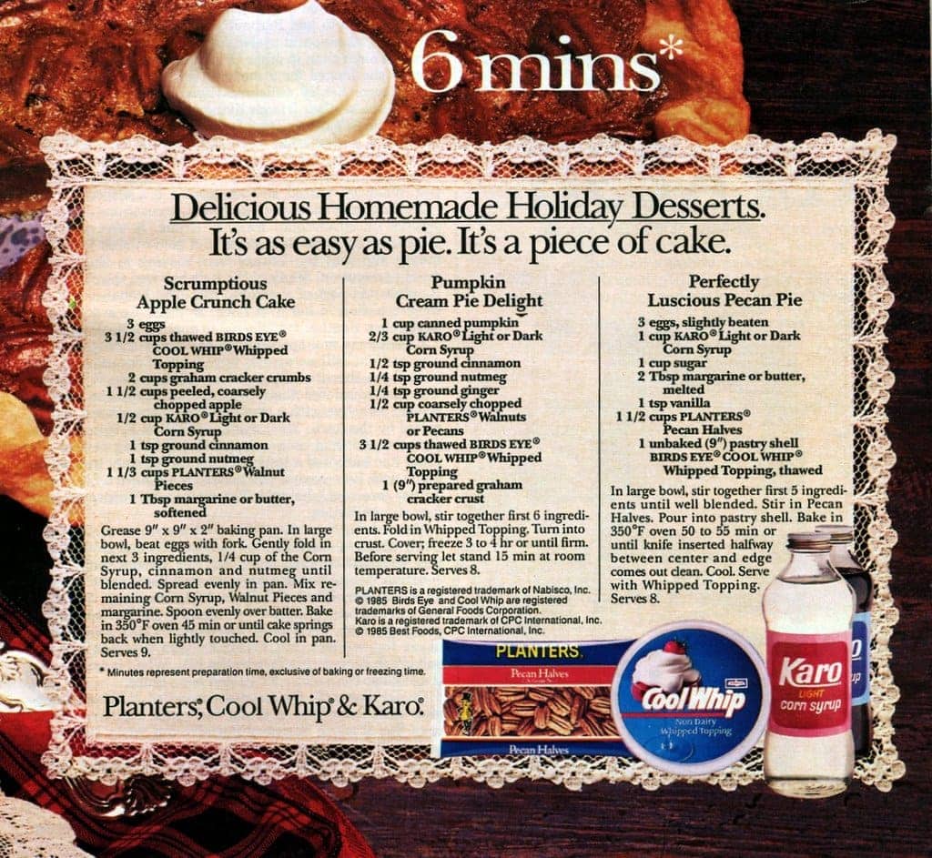 3 decadent vintage holiday desserts: Apple crunch cake, pumpkin cream ...