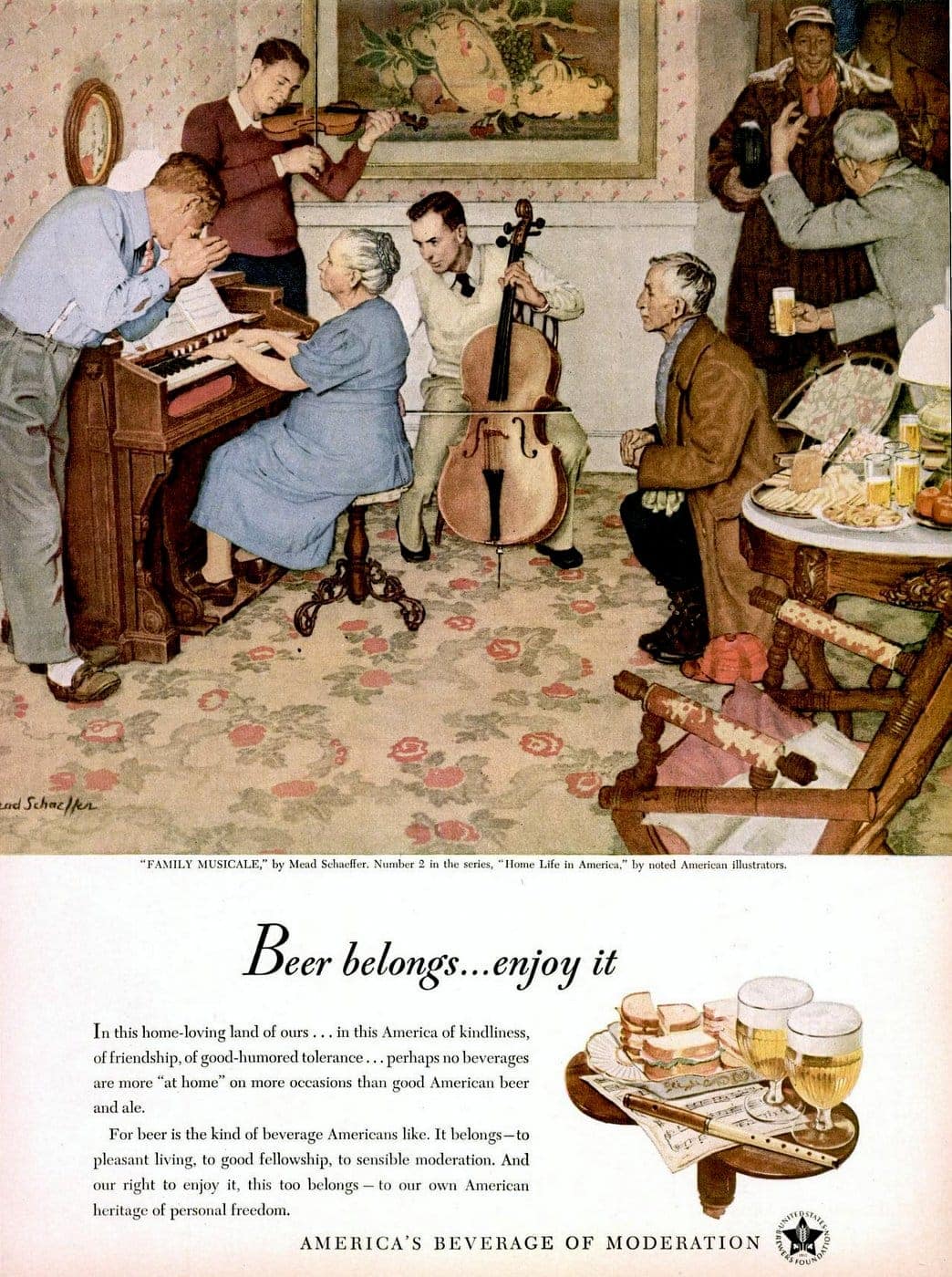Beer belongs - enjoy it! 20 old-fashioned scenes from the 40s & 50s - Click Americana