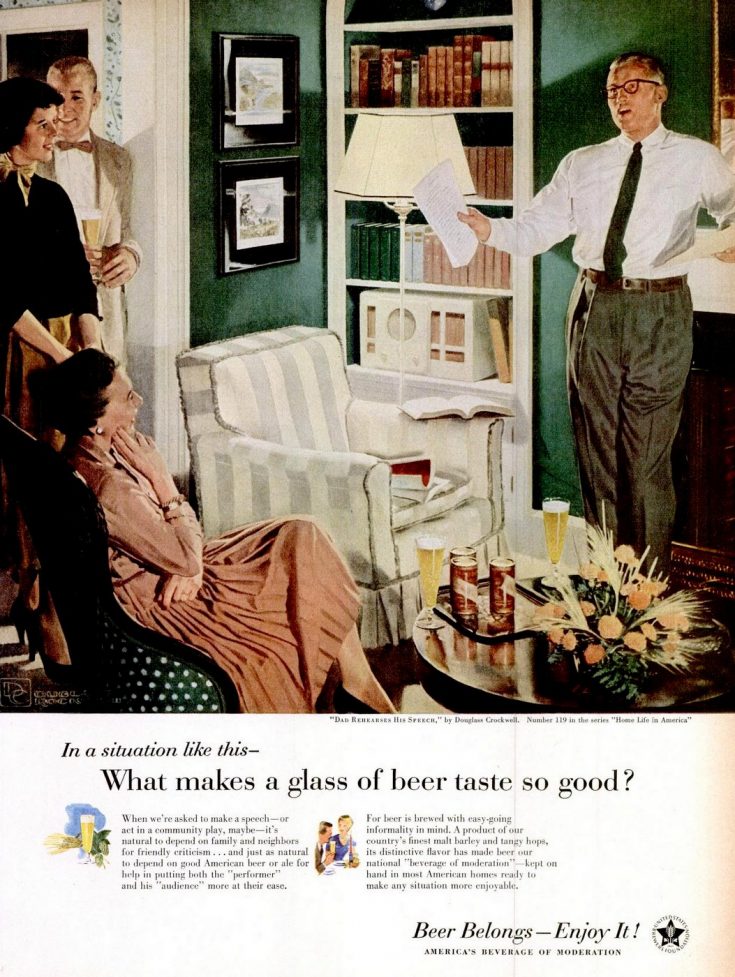 Beer belongs - enjoy it! 20 old-fashioned scenes from the 40s & 50s ...