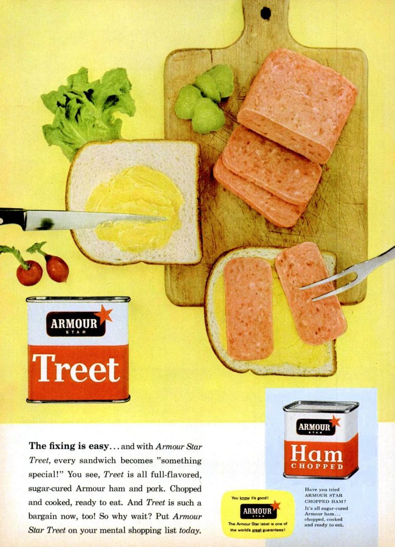 Treet: Spam-like sugar-cured ham from Armour from the 40s & 50s - Click ...