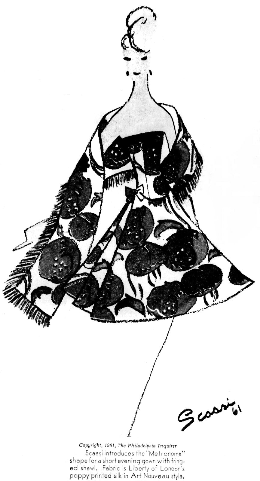 Fashion designer Arnold Scaasi: Floods of colorful clothing for 1961 ...