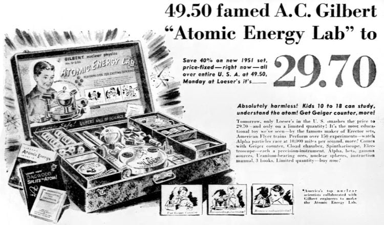 This Atomic Energy Lab kit toy was actually a thing for kids in the 50s ...