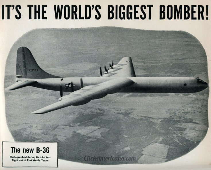 Consolidated B-36: The world's biggest bomber in the '40s & '50s could ...