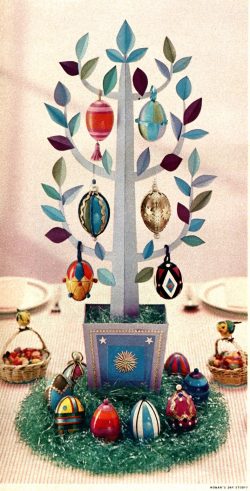 Make a beautiful Easter egg tree craft with this vintage how-to from ...