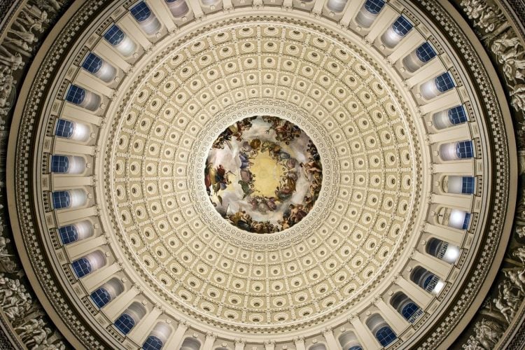 How the Apotheosis of Washington fresco was created in the Capitol Dome ...