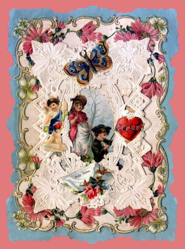 10 elegant Victorian Valentine’s cards - embossed, embellished ...