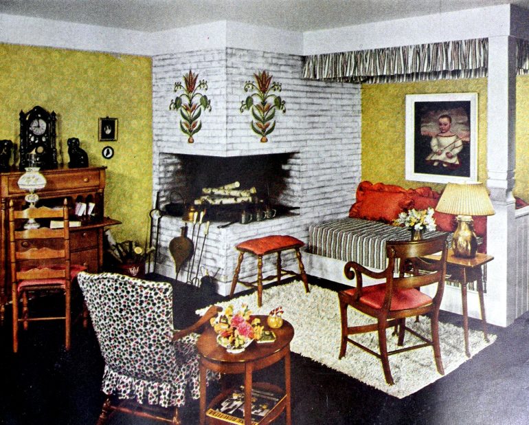 Vintage brick fireplaces: Warm & wonderful home decor from the 1950s ...