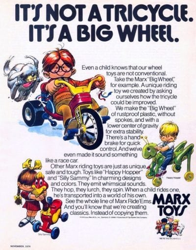 Vintage Big Wheel ride-on toys helped millions of kids move on from ...