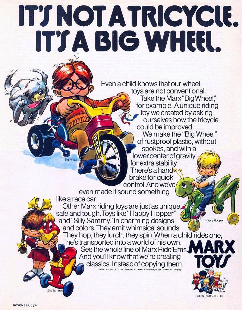 Vintage Big Wheel ride-on toys helped millions of kids move on from ...