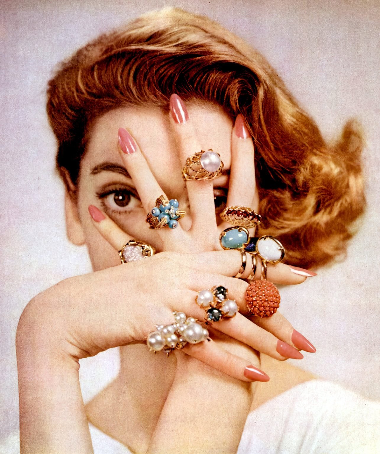 Fashion rings: The fancy 1950s/1960s vintage costume jewelry trend ...