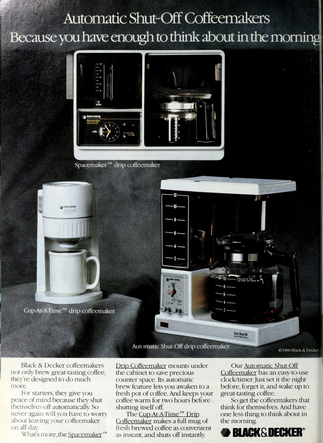 After vintage automatic coffeemakers like these were invented, mornings ...