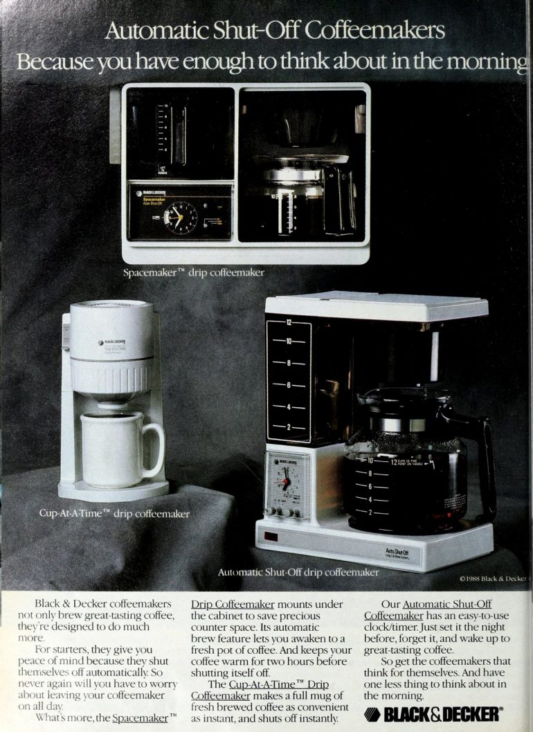 After vintage automatic coffeemakers like these were invented, mornings ...