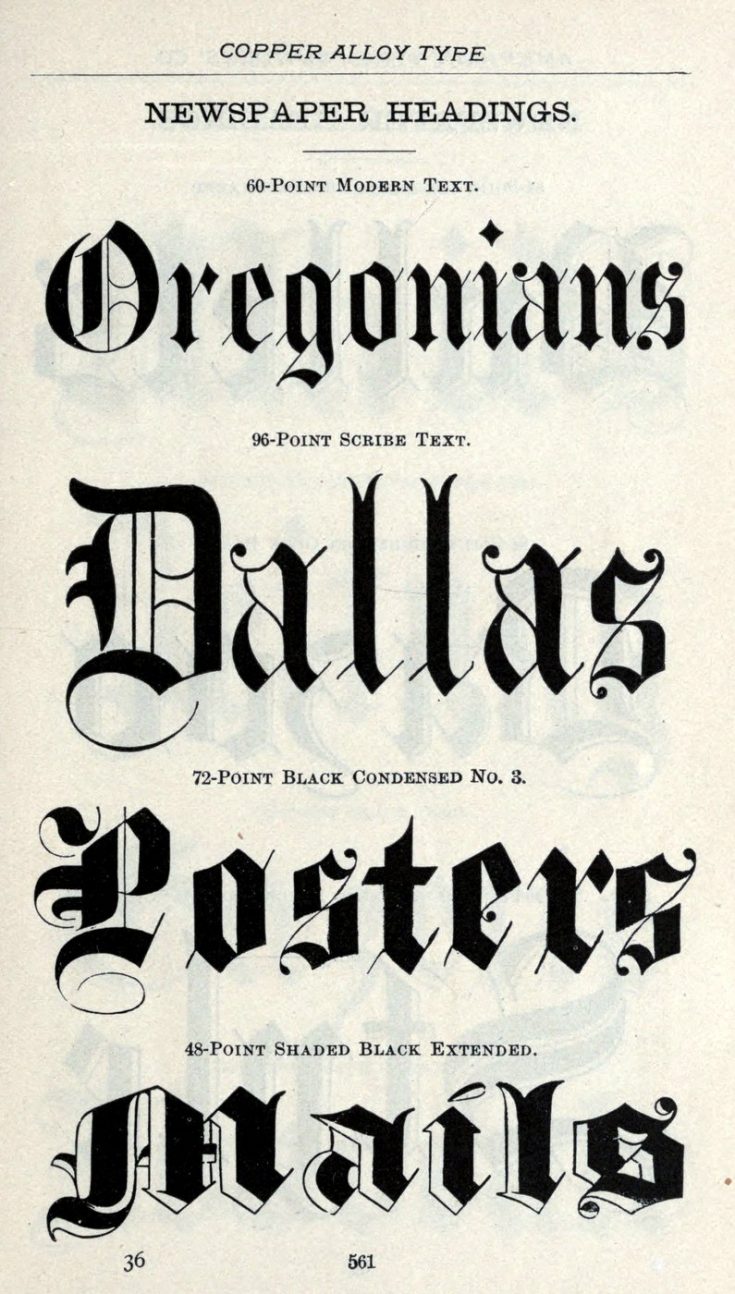 Like old-fashioned fonts: See dozens of vintage typefaces - Click Americana