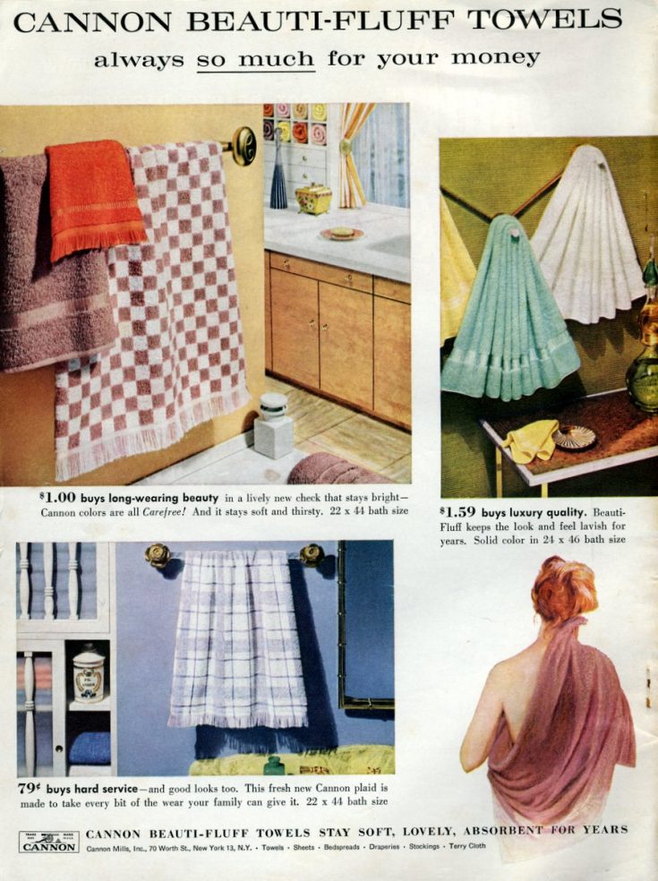 See 50+ retro bath towels from the 1950s - Click Americana