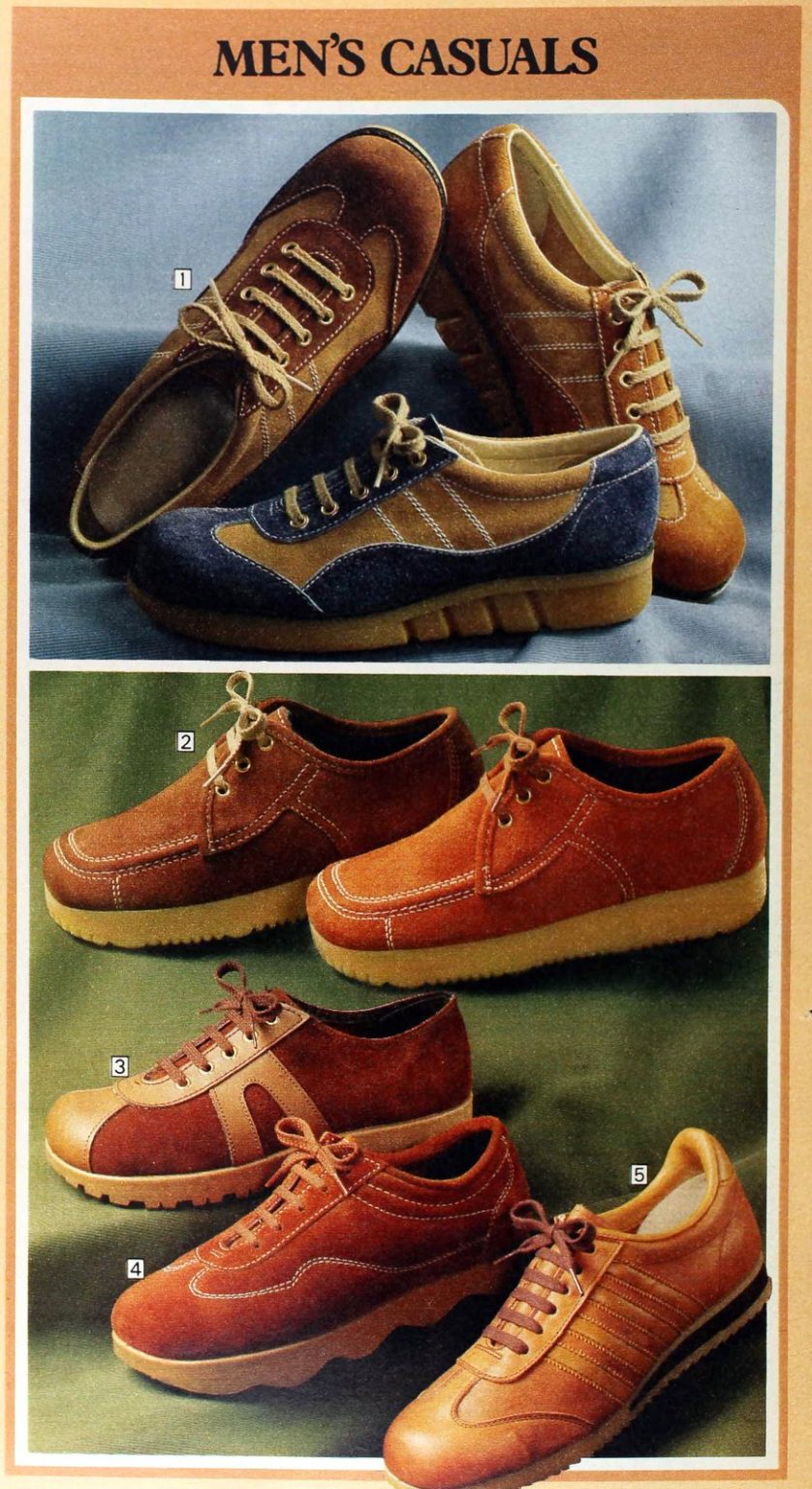 1970s men's shoes came in a variety of bold (and sometimes wild) styles ...