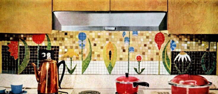 20 vintage 1960s kitchen tile design ideas & popular retro mosaic tile ...