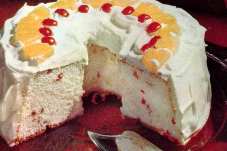Cherry angel food cake (1953) - Click Americana