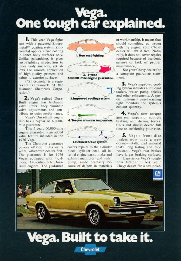 Look back at the Chevrolet Vega, the subcompact car Chevy produced from ...
