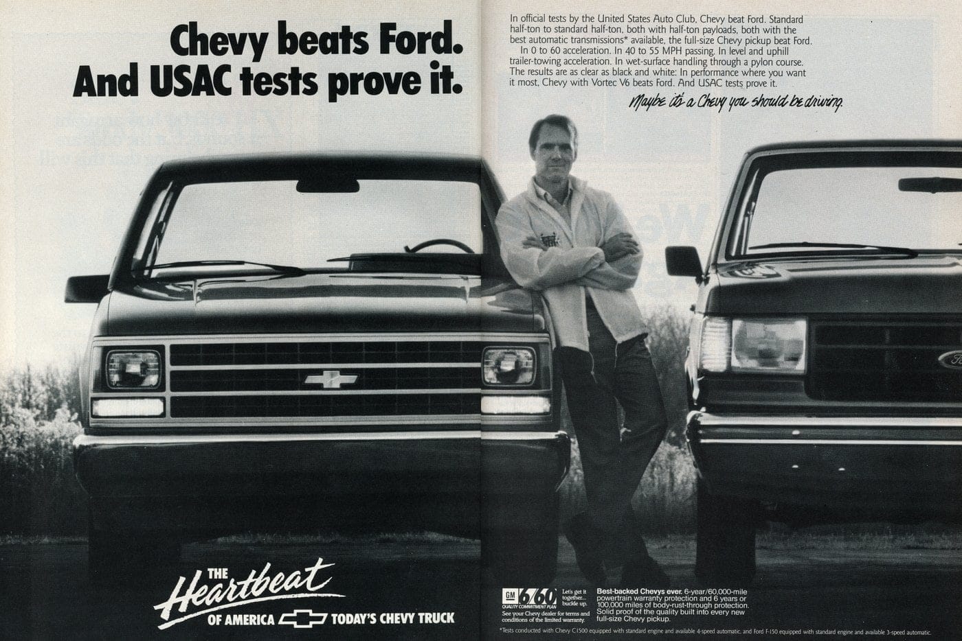 Chevy vs Ford pickup trucks, as seen from one point of view (1987 ...