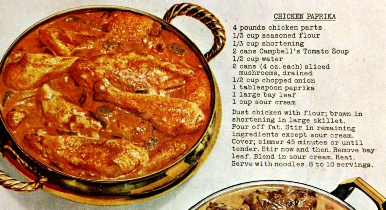 Easy chicken paprika: A retro dinner recipe from the 60s - Click Americana