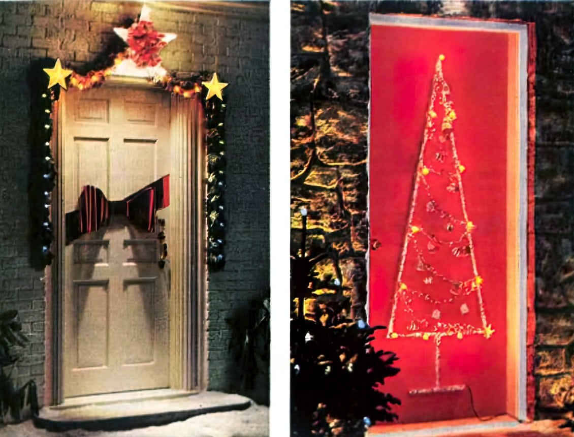 25 ideas for Christmas door decorations from the 1950s: Be inspired by ...