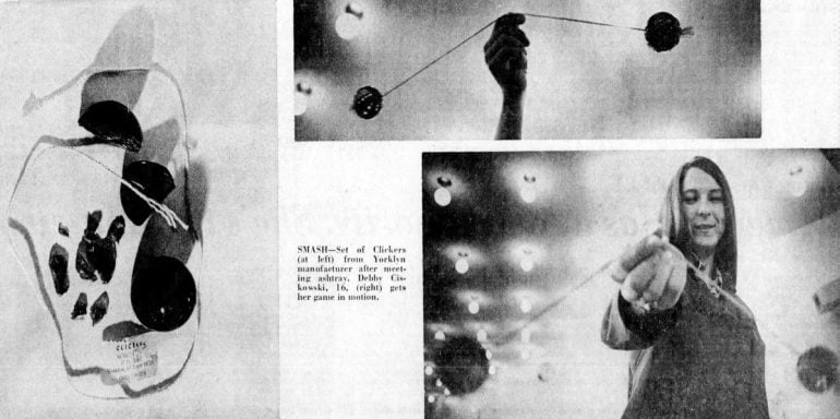 Remember clackers - the toy with hard plastic balls on strings? - Click ...