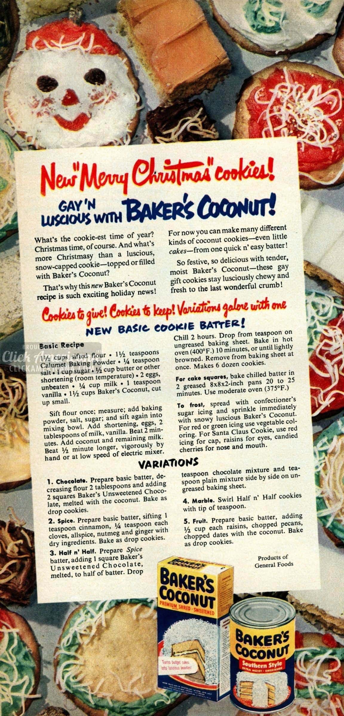 A collection of classic Christmas cookies from the '50s - Click Americana