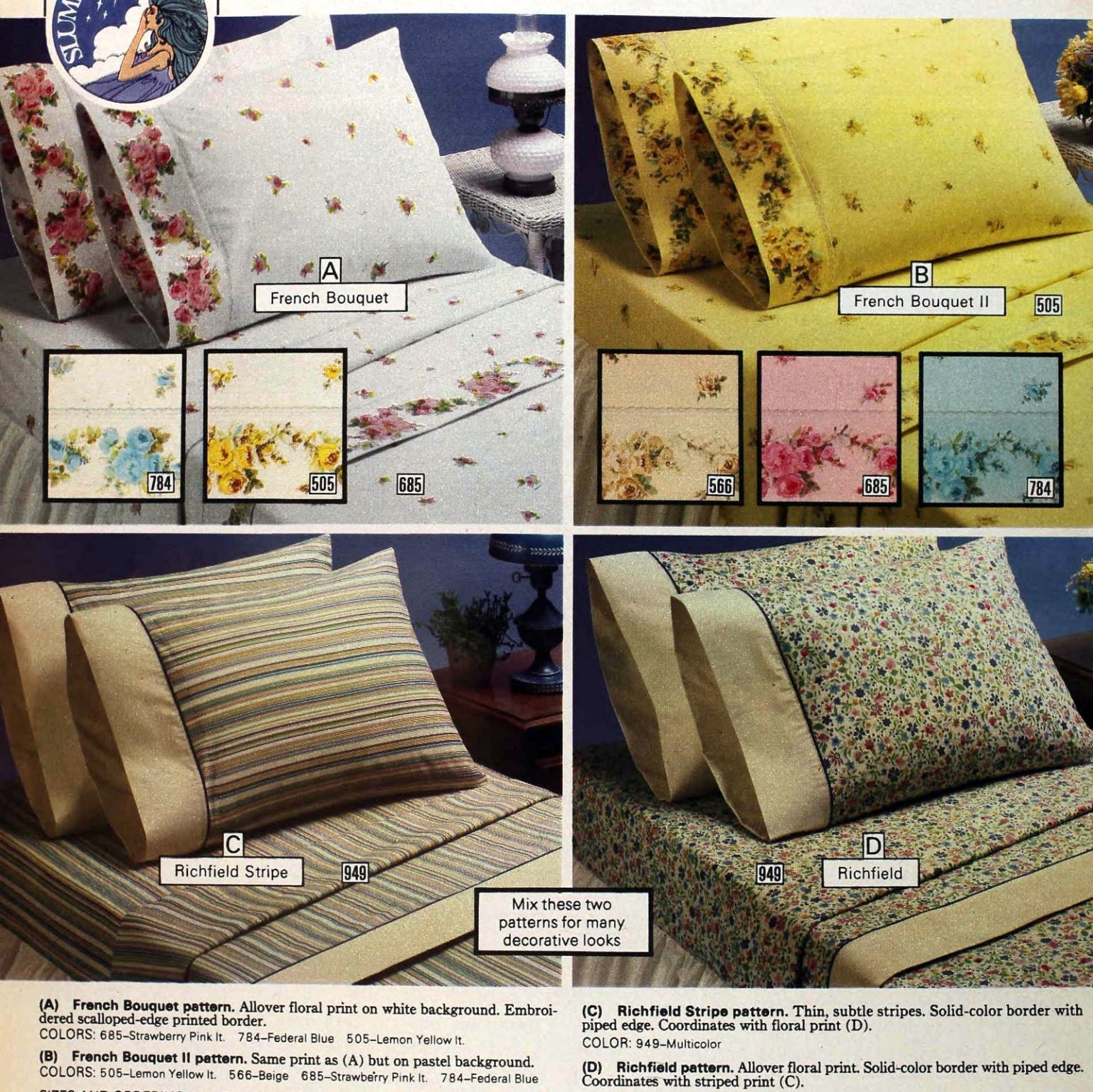 Retro 1970s sheet sets with bright & bold colors and bonus flower power ...