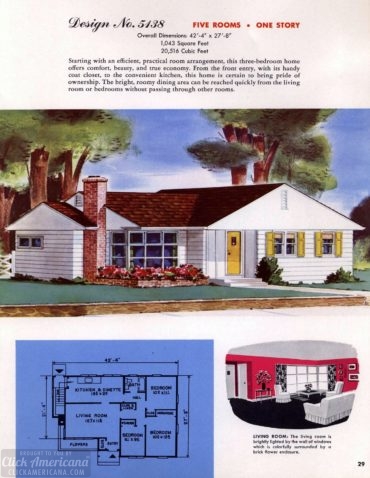 150 vintage 50s house plans used to build millions of mid-century homes ...