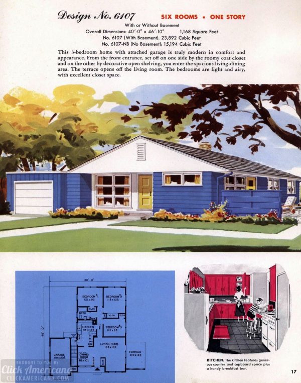 150 vintage 50s house plans used to build millions of mid-century homes ...