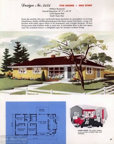 150 vintage 50s house plans used to build millions of mid-century homes ...