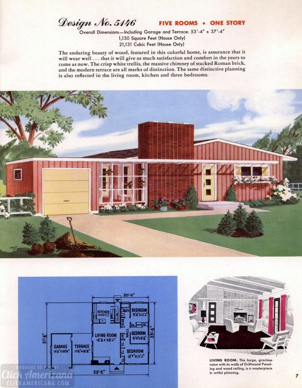 150 vintage 50s house plans used to build millions of mid-century homes ...
